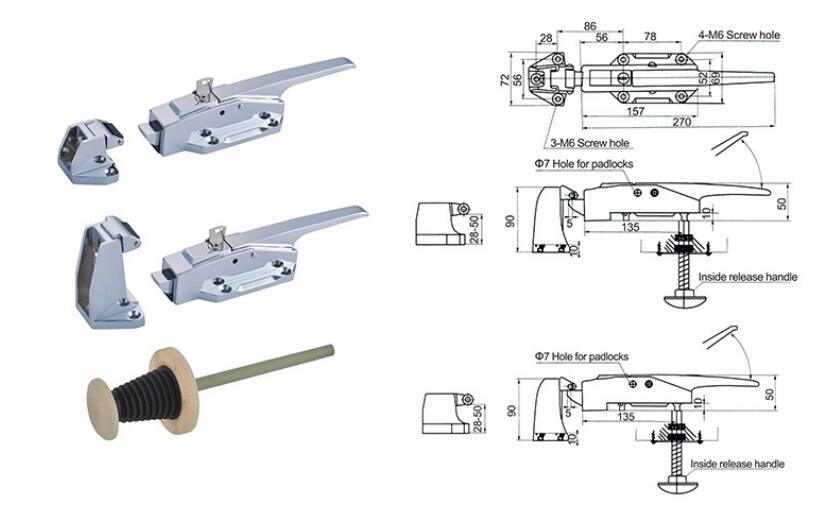 Cold Store Door Handles | walk in cooler door latches company- SHIONP